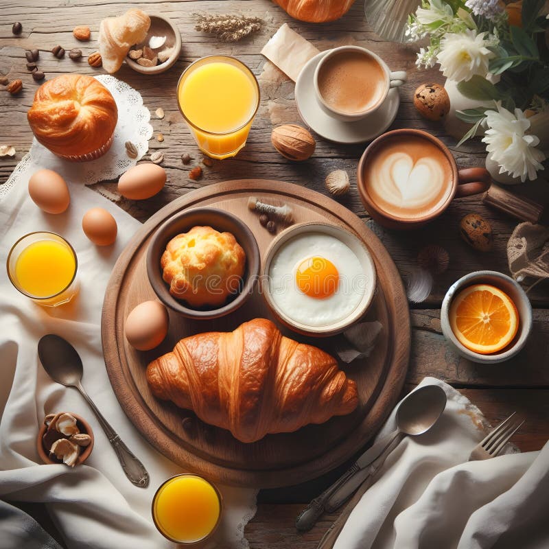 Gastronomic Delight: a Sumptuous Lunch Spread on a Table. Stock ...