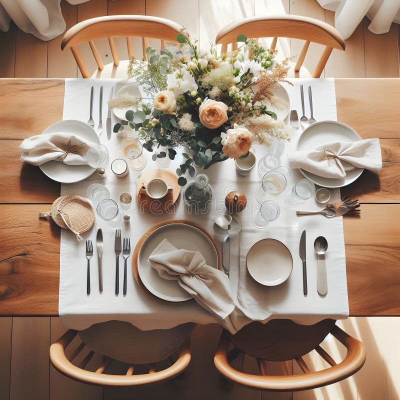 Gastronomic Delight: a Sumptuous Lunch Spread on a Table. Stock ...