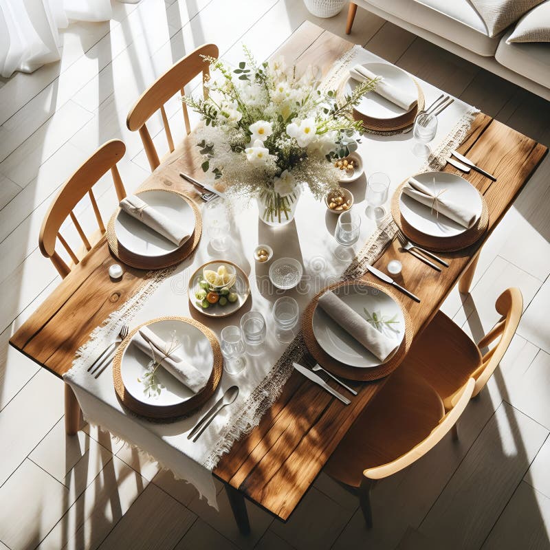 Gastronomic Delight: a Sumptuous Lunch Spread on a Table. Stock ...