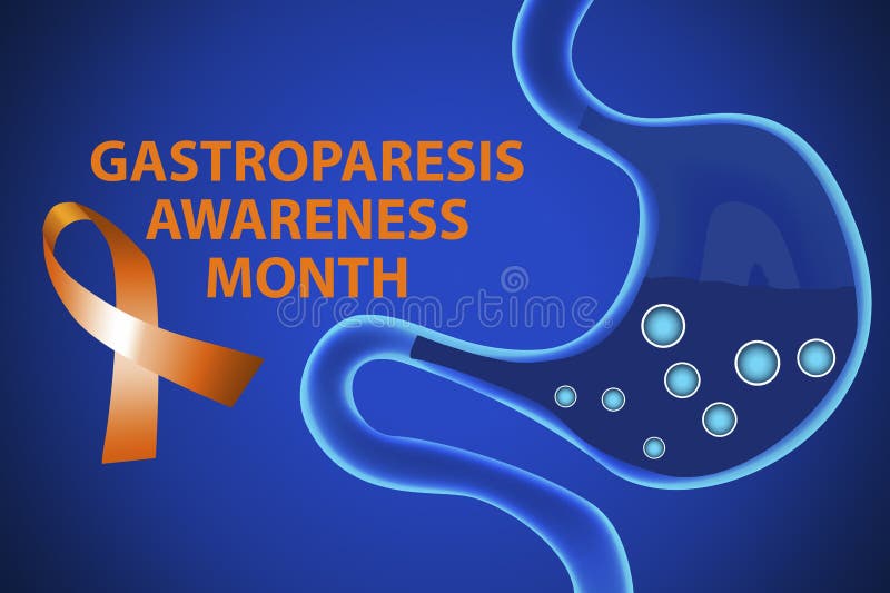 Gastroparesis Awareness Month with Ribbon Stock Illustration ...