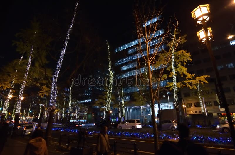 Gata av jul, Japan redaktionell arkivfoto. Bild av afton - 128338963