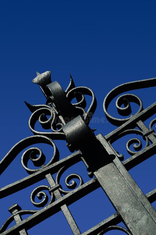 Gate [04] stock photo. Image of outdoor, blue, gate, iron - 5175526