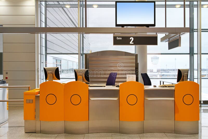 Airport Boarding Gate Counter