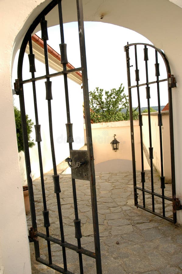 Gate stock photo. Image of grid, gate, open, crate, doors - 290590