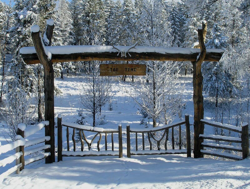 Gate stock image. Image of wooden, ranch, trees, fresh - 790165