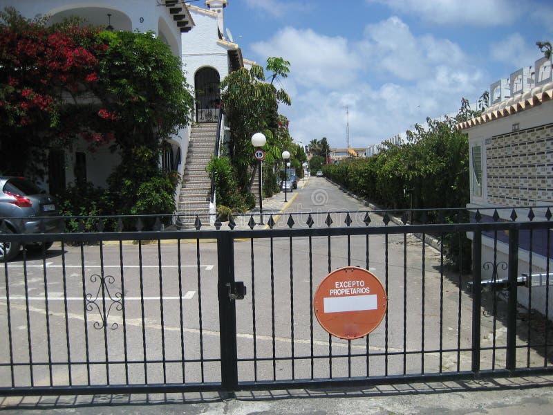 Gate across a road stock image. Image of stop, gate, road - 42061045