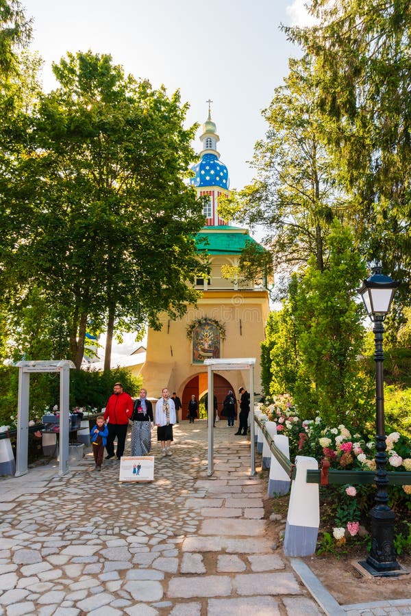 Pechory, Russia, September 7, 2023. Gate of the Pskov-Pechersky ...