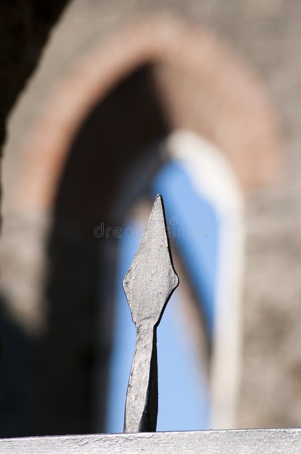 Gate and arrow stock image. Image of light, gate, blue - 47074477