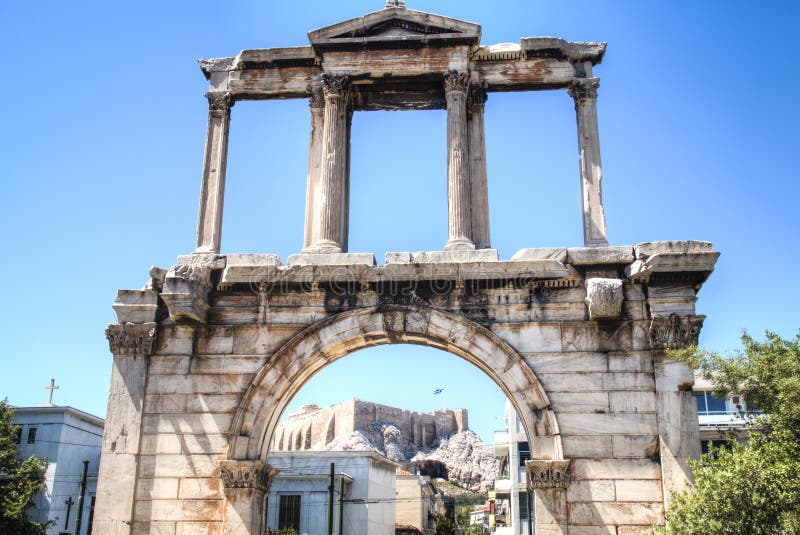 The Gate of Athens, Greece stock photo. Image of arch - 104672366