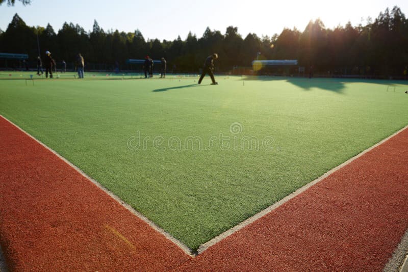 Croquet field stock image. Image of relaxing, sport, gate - 61552123