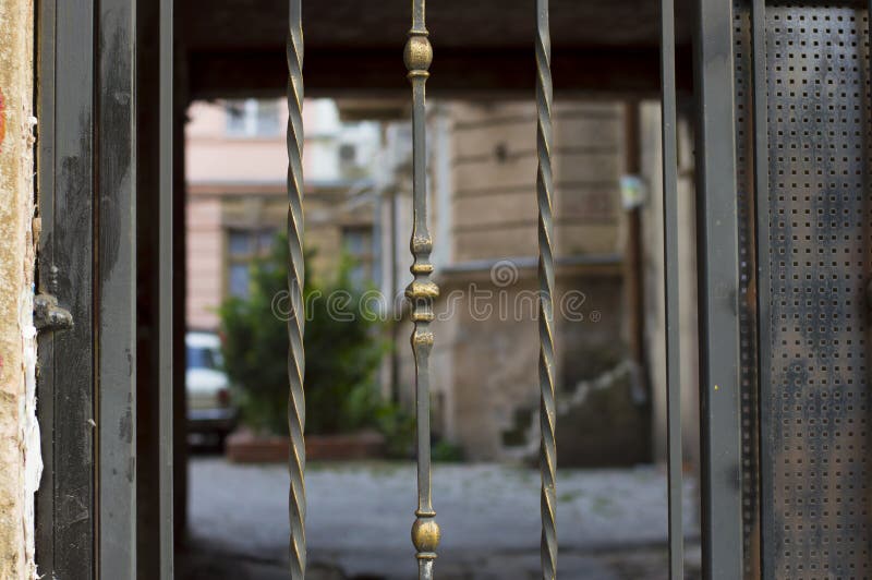 Gate Bars stock image. Image of fashioned, door, ironwork - 75405037