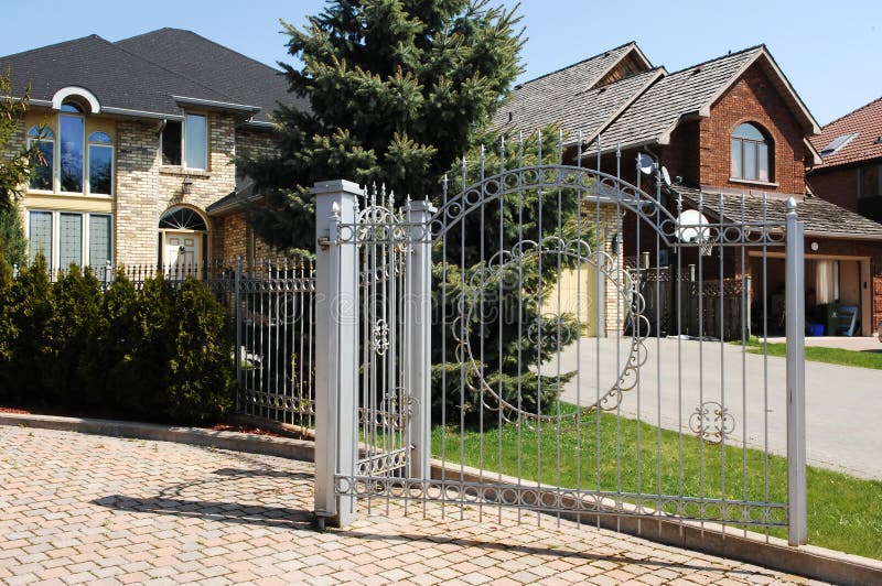 Gates of a Country Estate stock photo. Image of grand - 14665694