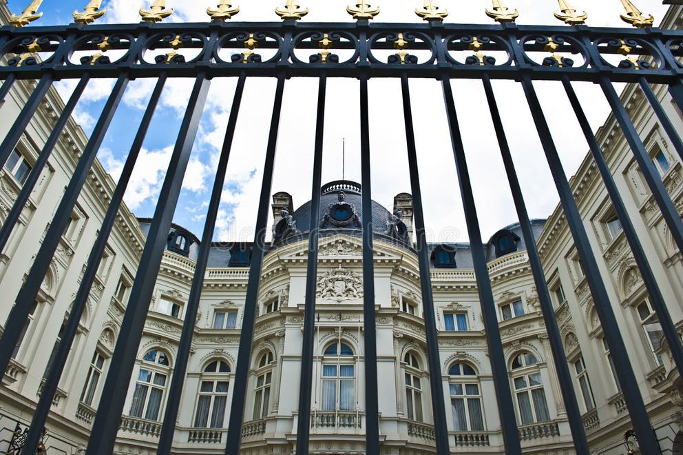 Gate Blocking Palace stock photo. Image of fence, architecture - 24688444