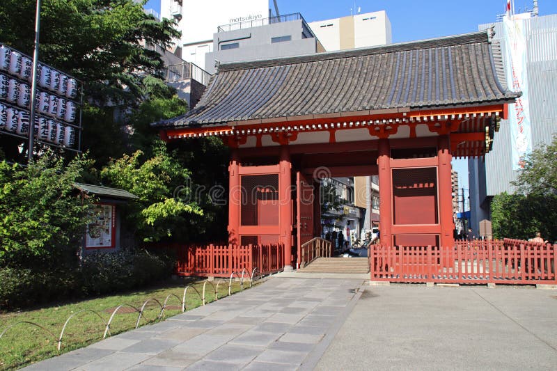 Gate in a Buddhist Temple (asakusa-jinja) in Tokyo - Japan Stock Image ...