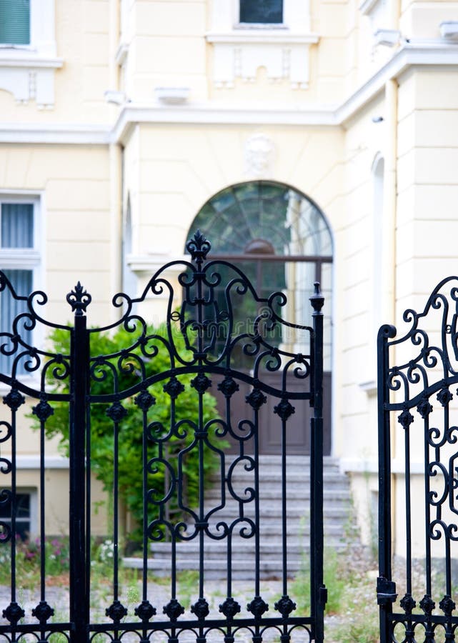 Gate on building stock image. Image of building, tower - 10395515