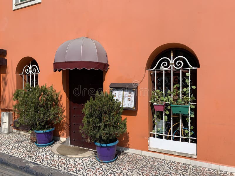 Gate of a Cafe or a Restorant Stock Image - Image of street, summer ...