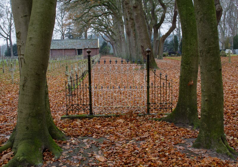 Gate of cemetery stock image. Image of fall, ancient - 47783207