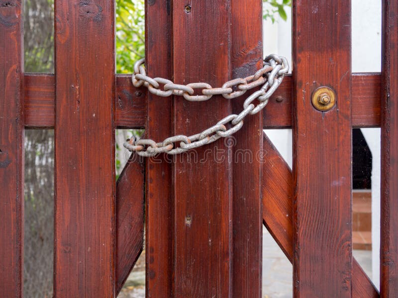 Gate and chain stock image. Image of chains, lock, frame - 40924417