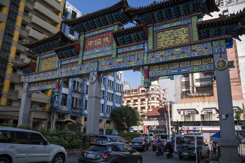 Gate of the Chinatown in Binondo District Manila Editorial Photo ...