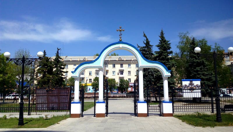 The gates of the Church stock image. Image of pointer - 116026255