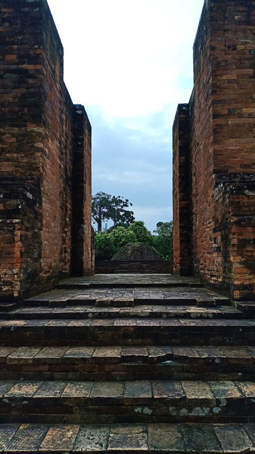 A Gate that is Compiled from Ancient Ruins Stock Photo - Image of ...