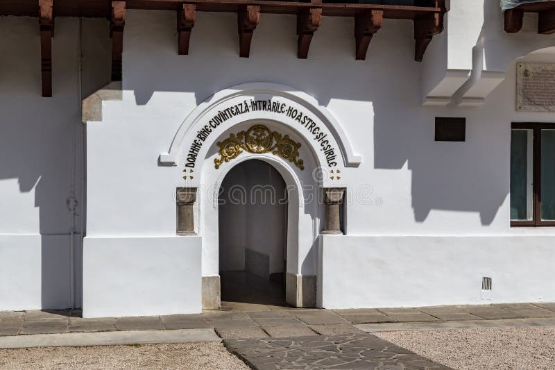 Gate between the Courtyards of the Sinaia Monastery, Romania Editorial ...