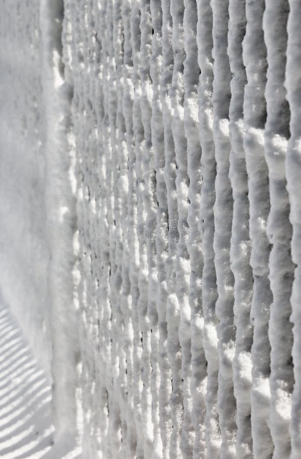 Gate covered with snow stock image. Image of frost, gate - 129285453