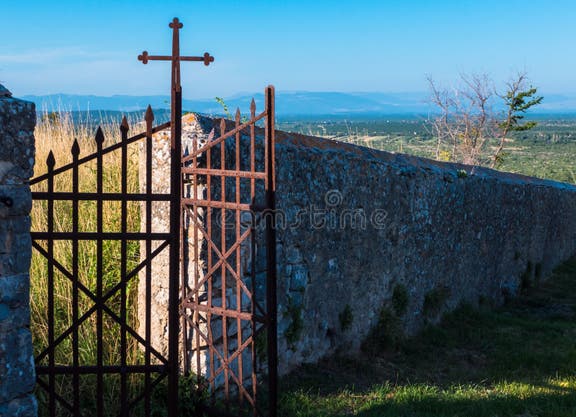 Gate with cross stock image. Image of christian, catholic - 47690535