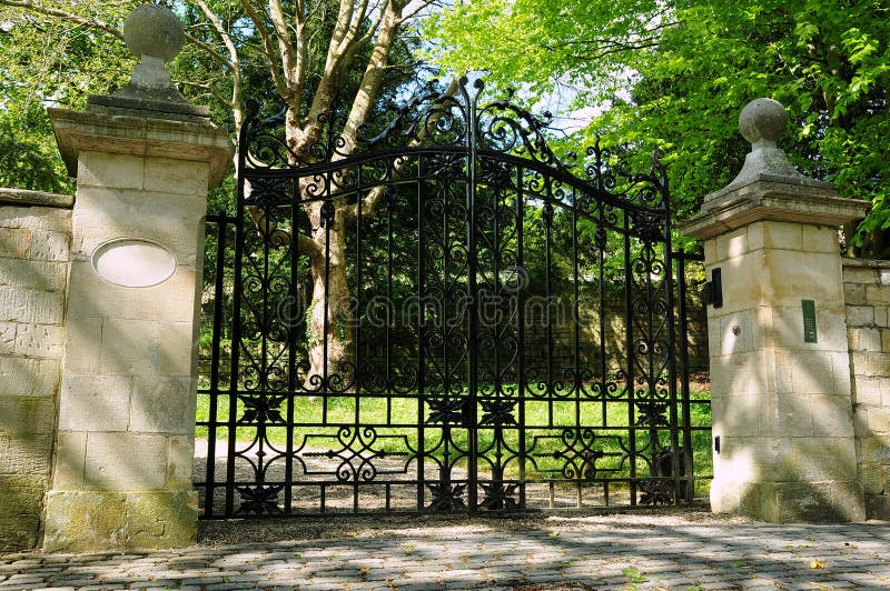 Gates of a Country Estate stock photo. Image of grand - 14665694