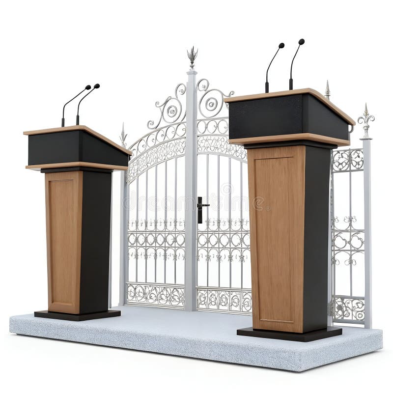 Gate Duo Podium 3D Icon, Award Symbol Isolated on White Background ...