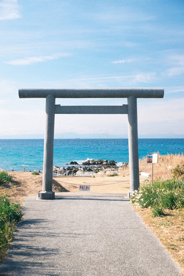 Gate at the End of a Paved Pathway, with a Stunning View of the Beach ...