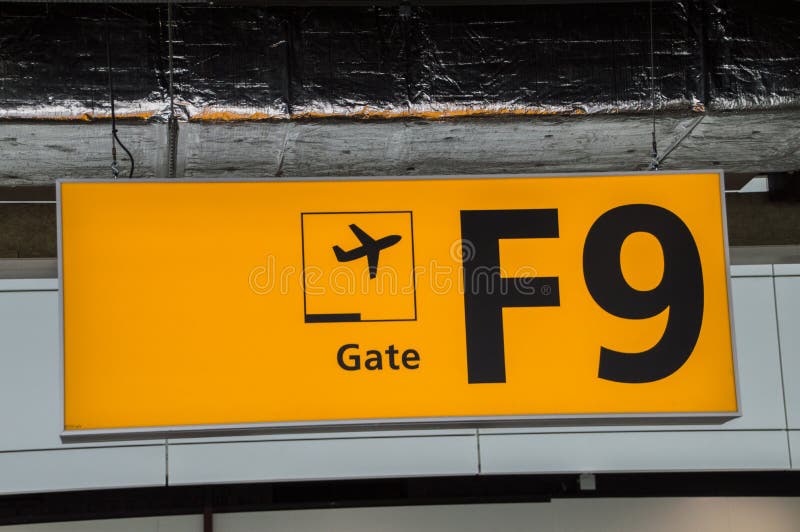 Gate F9 at the Schiphol Airport the Netherlands 2018 Editorial Stock ...