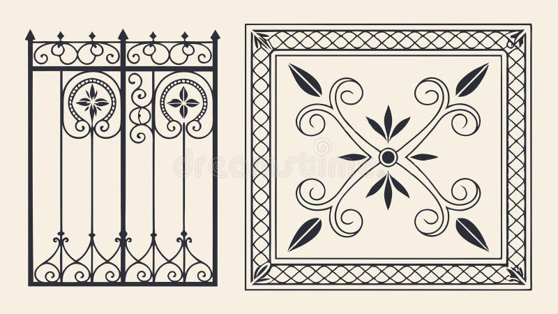 Gate with Floral Pattern, Ornamental Ironwork, Decorative Entrance ...