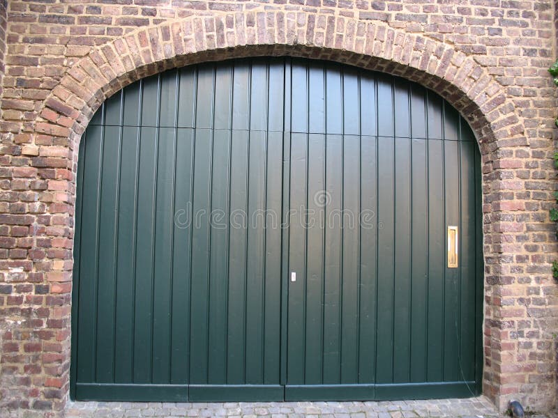 Gate from a garage stock photo. Image of brick, close - 11464672