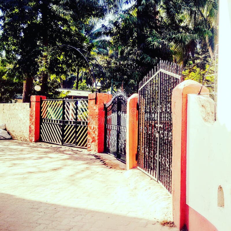 Gate stock photo. Image of wall, gates, exposure, summer - 71821576