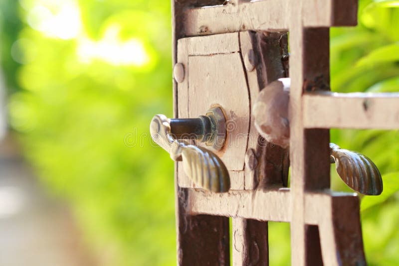 Old Gate Handle Raised To Make Heart Shape Stock Photo - Image of heart ...