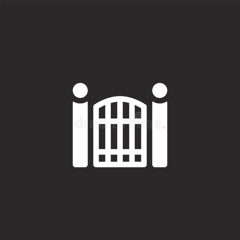 Gate Icon. Filled Gate Icon for Website Design and Mobile, App ...