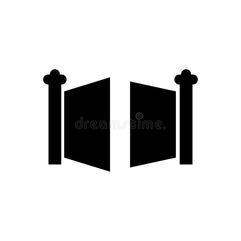Gate Icon Flat Vector Template Design Trendy Stock Vector ...