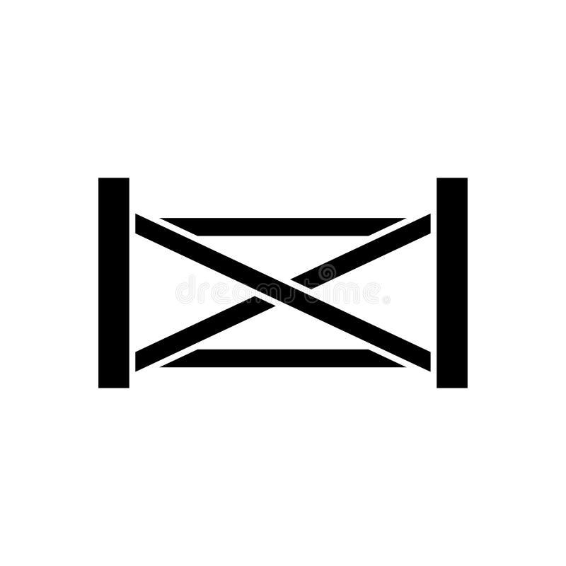 Gate Icon Flat Vector Template Design Trendy Stock Vector ...