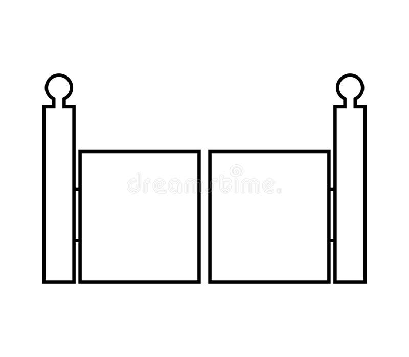 Gate icon illustrated stock illustration. Illustration of decorative ...