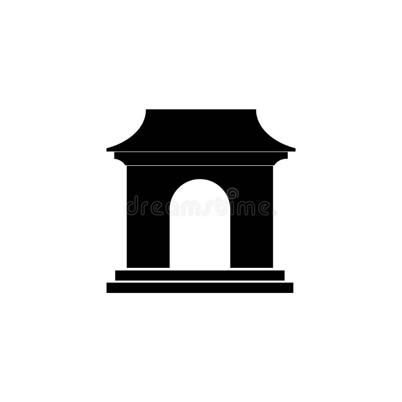Gate Icon Logo Vector Design Stock Illustration - Illustration of ...