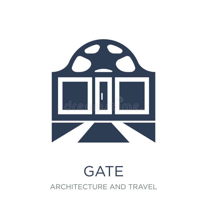 Gate Icon. Trendy Flat Vector Gate Icon on White Background from Stock ...