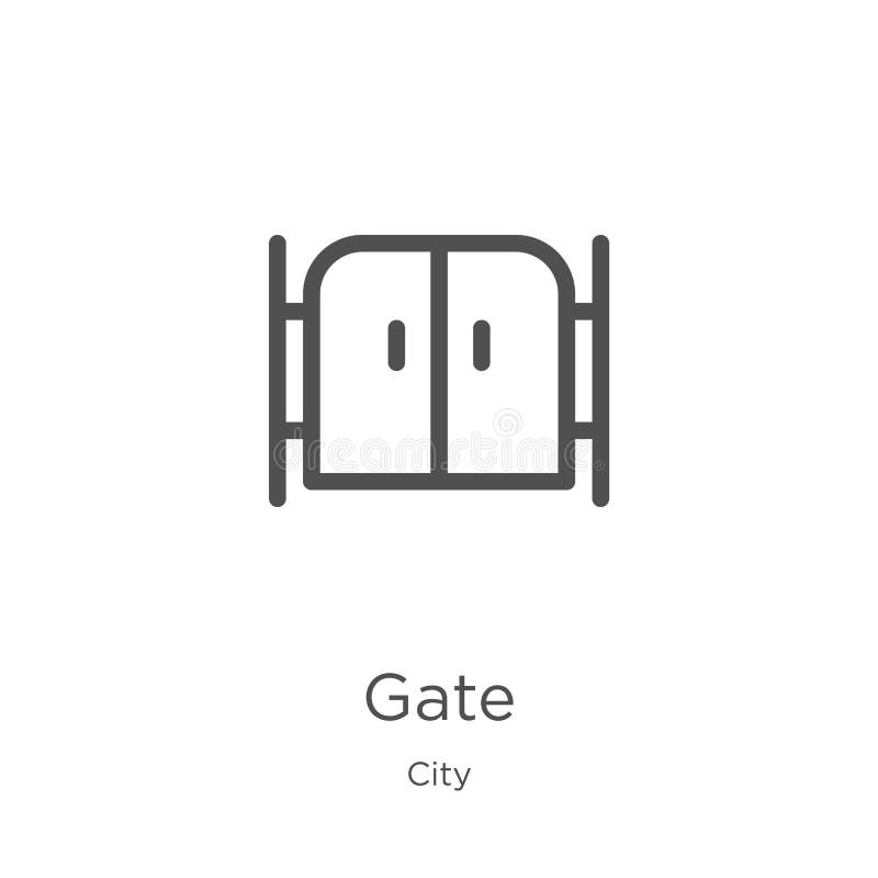 Gate Icon Vector from Home Automation Collection. Thin Line Gate ...