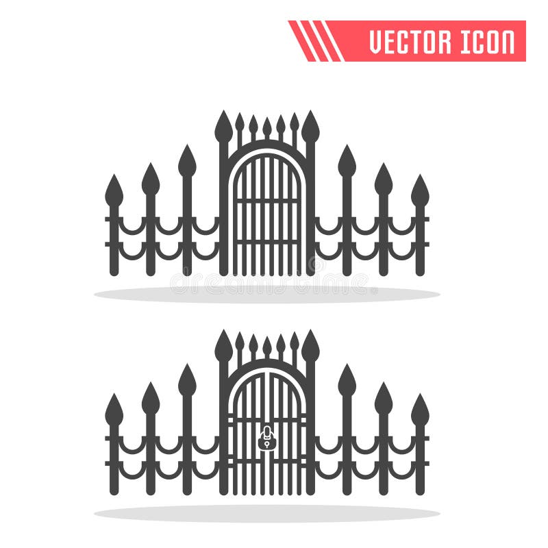 Gate Icon. Vector Sign Symbol Stock Vector - Illustration of quality ...