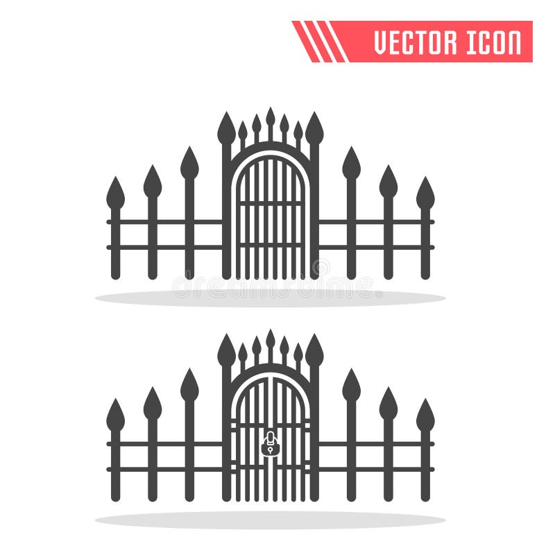 Gate Icon. Vector Sign Symbol Stock Vector - Illustration of quality ...