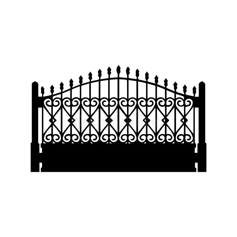 Gate Icon Vector Silhouette Illustration. Gate Logo Icon Vector on ...