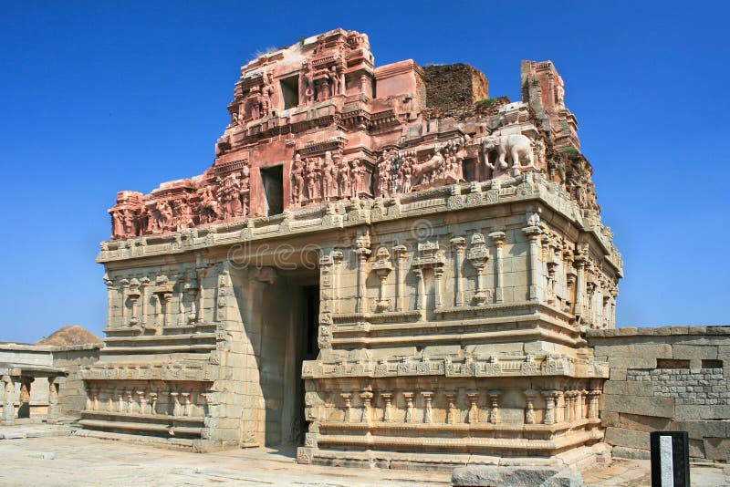 Gate of Krishna Temple, Hampi Stock Photo - Image of tourist ...
