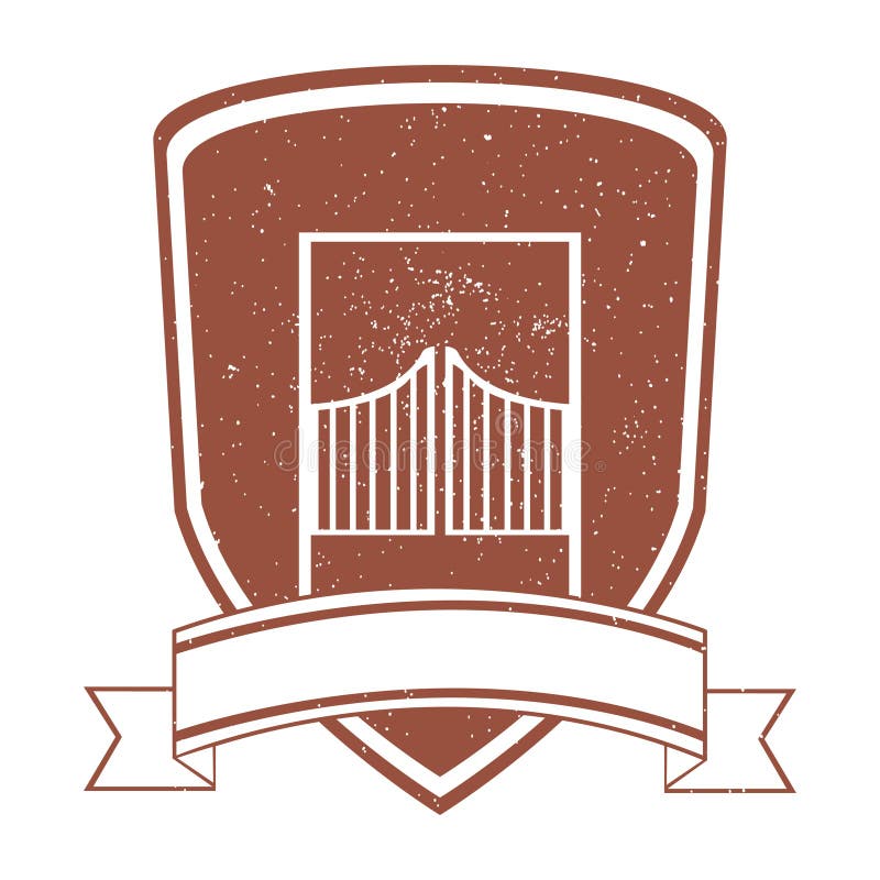 Gate Label. Vector Illustration Decorative Design Stock Vector ...