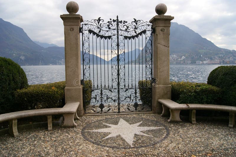 Gate by the Lake - a Symbol and Landmark Stock Photo - Image of water ...