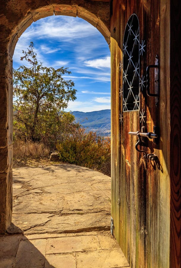 Gate Landscape Beautiful Tree Wood Iron Stock Image - Image of idyllic ...